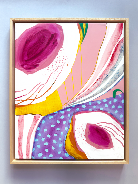 Seashell Abstract Painting, Sea and Coral Reef Inspired – Chanchala